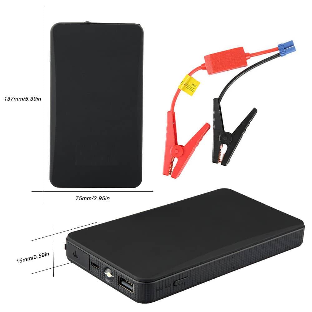 6000mAh Portable Car Jump Starter, 12V Auto Engine Booster Power Bank ...