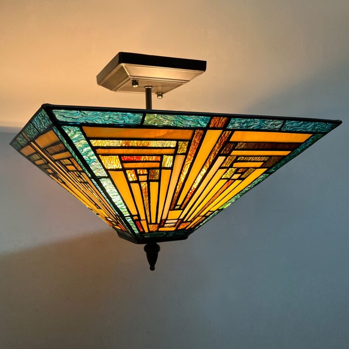 Mission Tiffany Ceiling Light | Shelly Lighting