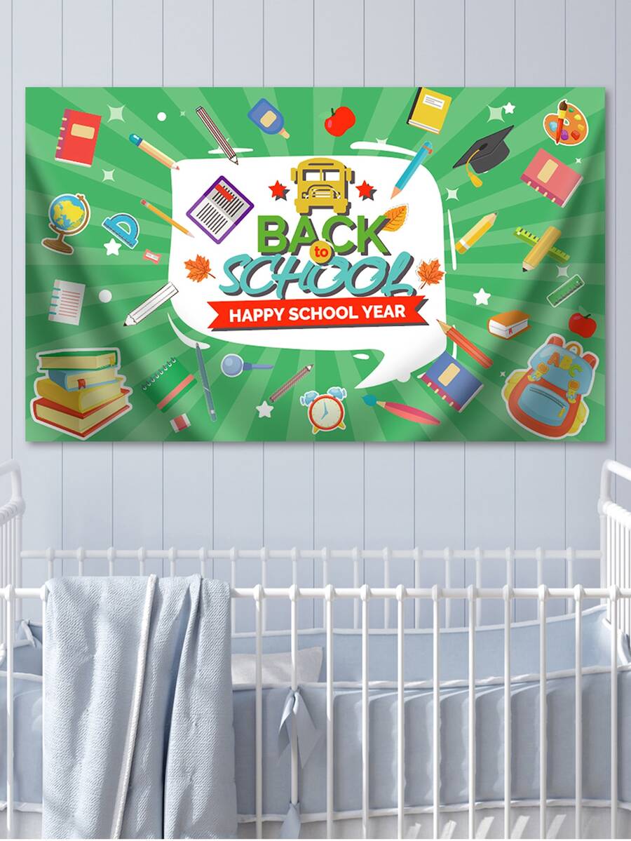 Welcome Back To School Banner Fabric First Day Of School Backdrop ...