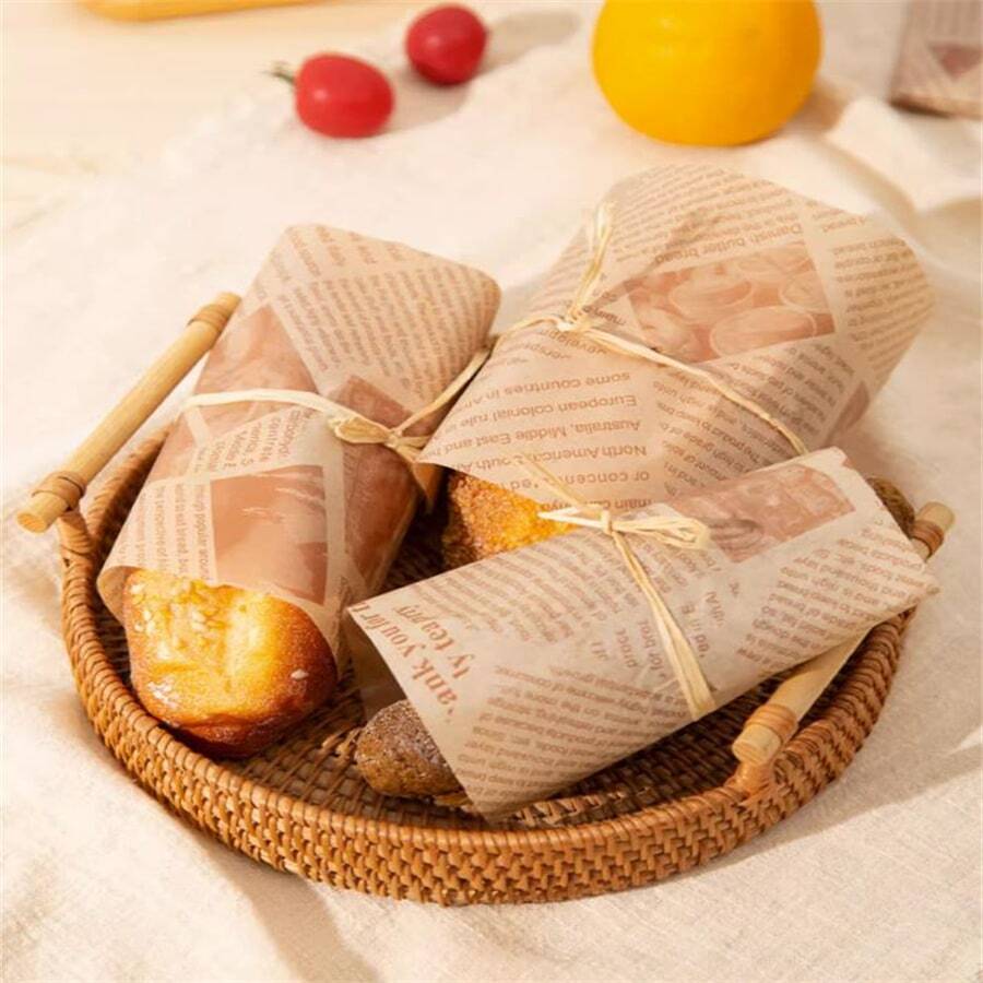 100pcs Baking printed greaseproof paper square English newspaper ...