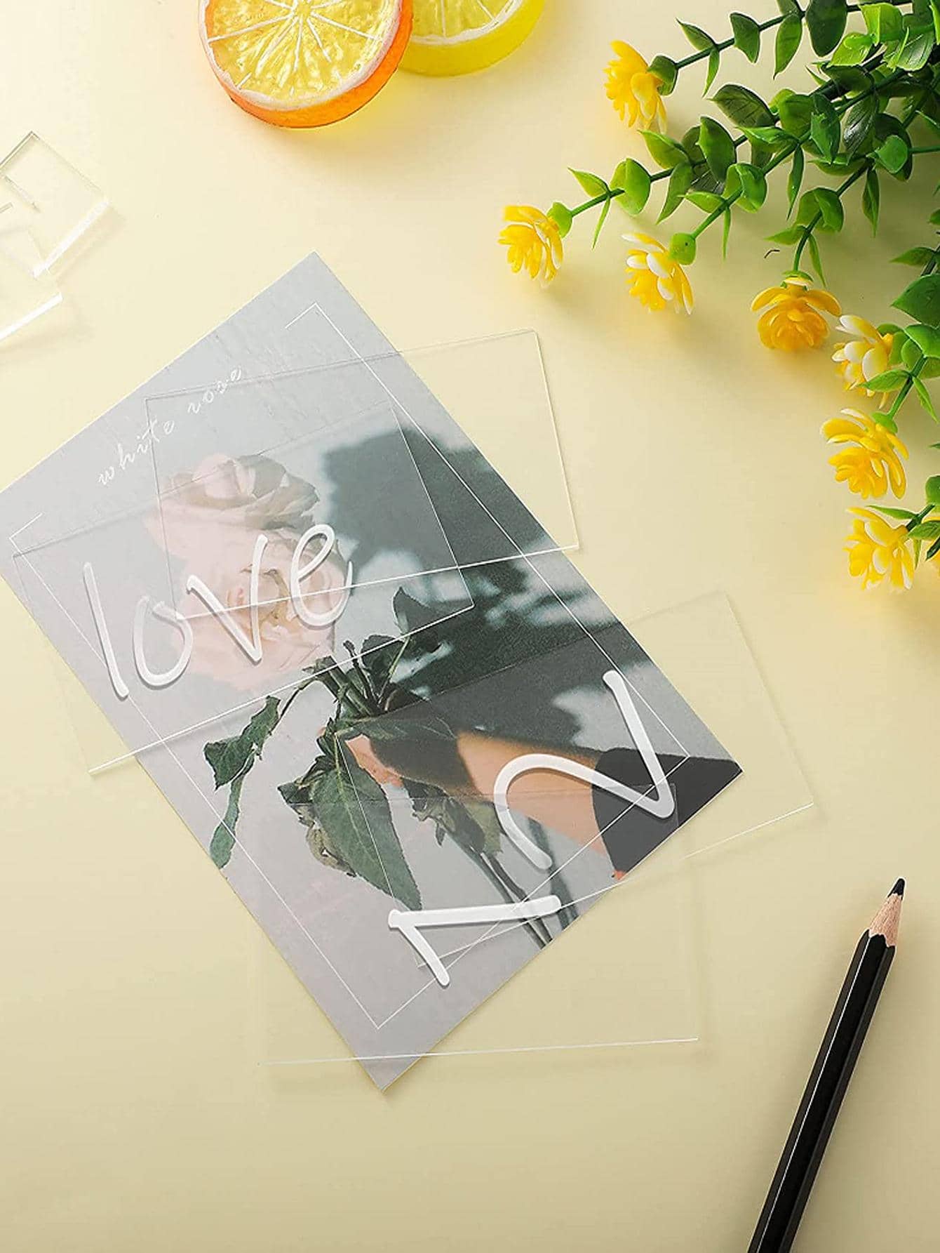 10PCS Clear Acrylic Table Place Card Wedding Blank Rectangle Seating ...