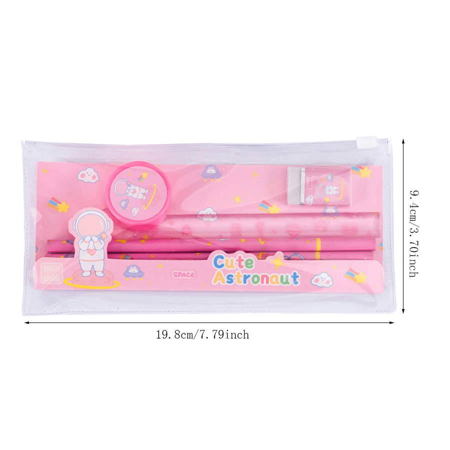 Astronaut Themed Pencil Set, Including Pencil, Ruler, Eraser, Pencil ...