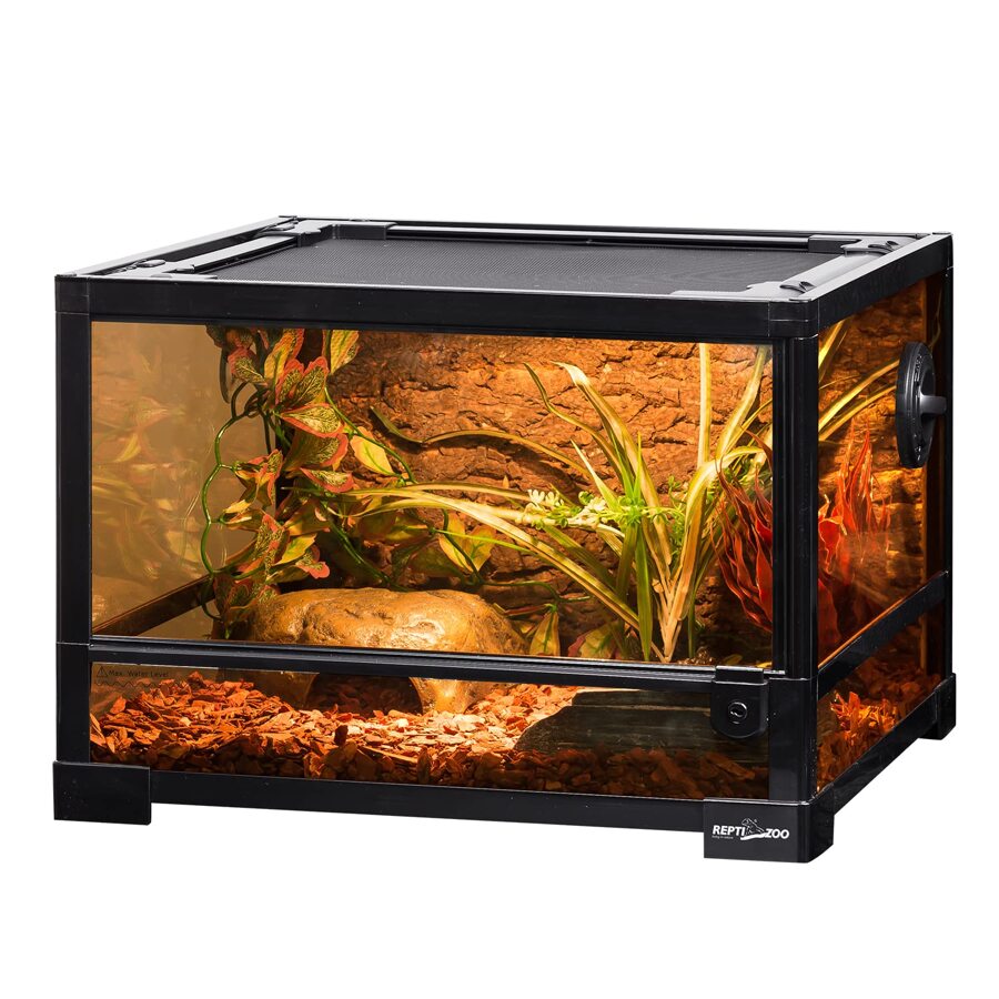 Reptile Glass Terrarium 18x18x126 Front Opening Reptile Tank With