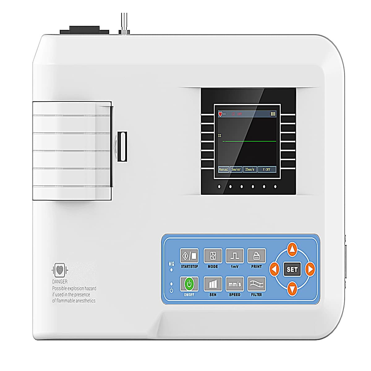 Digital Electrocardiograph 1 Channel ECG Machine ECG100G AUTO-Analysis ...