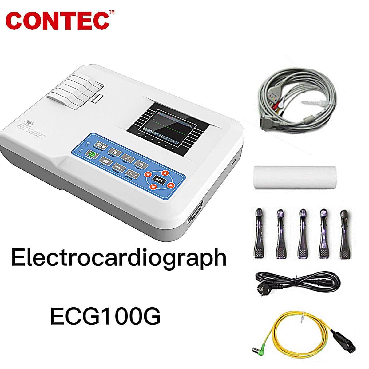 Digital Electrocardiograph 1 Channel ECG Machine ECG100G AUTO-Analysis ...