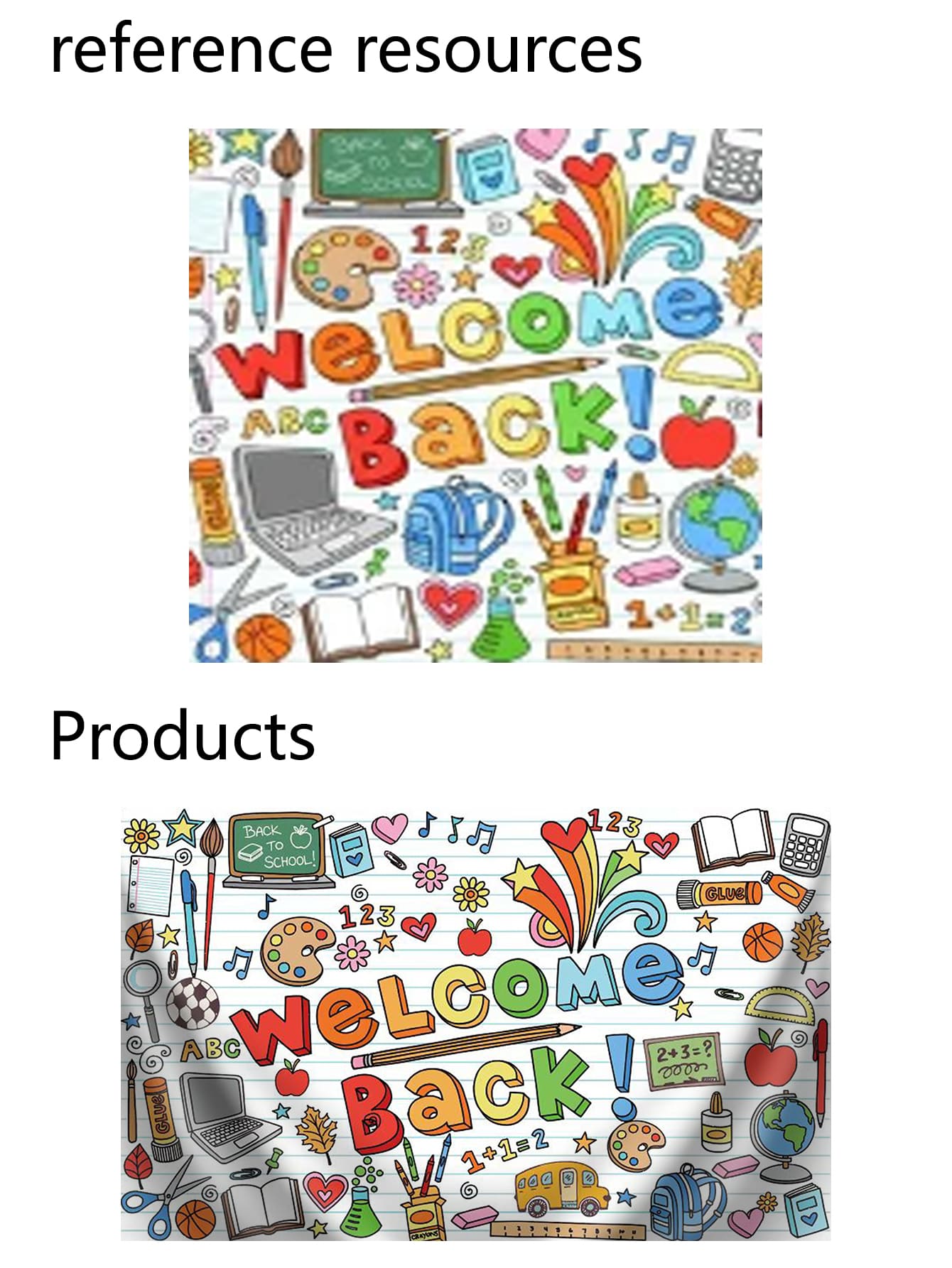 Welcome School Backdrop Banner First Day of School Backdrop Welcome ...