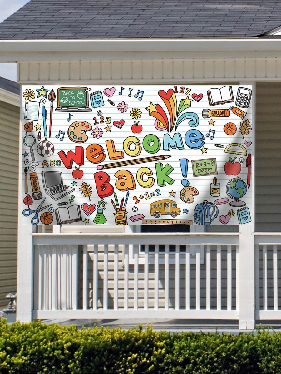 Welcome School Backdrop Banner First Day of School Backdrop Welcome ...