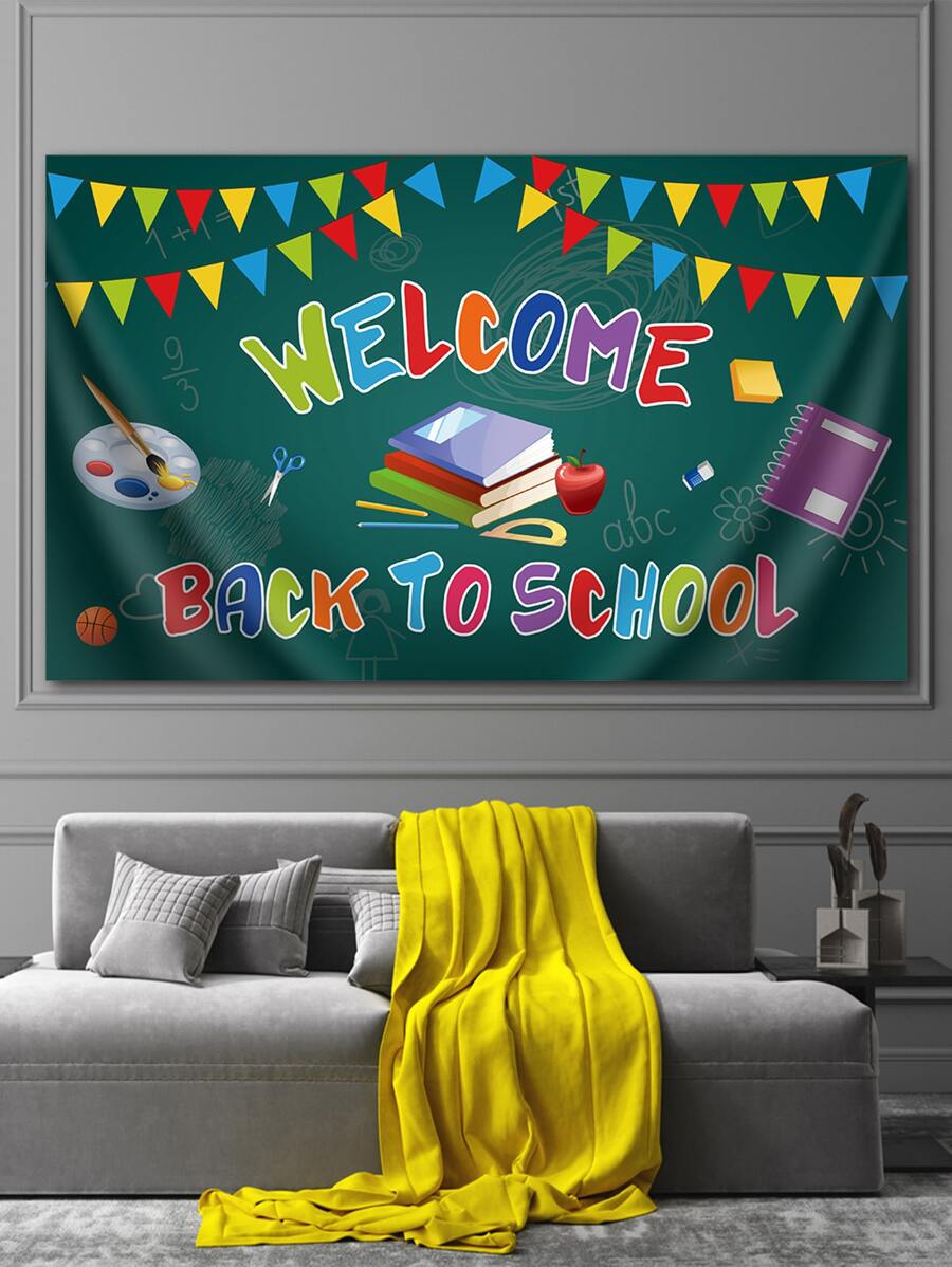 Welcome School Backdrop Banner First Day of School Backdrop Welcome ...