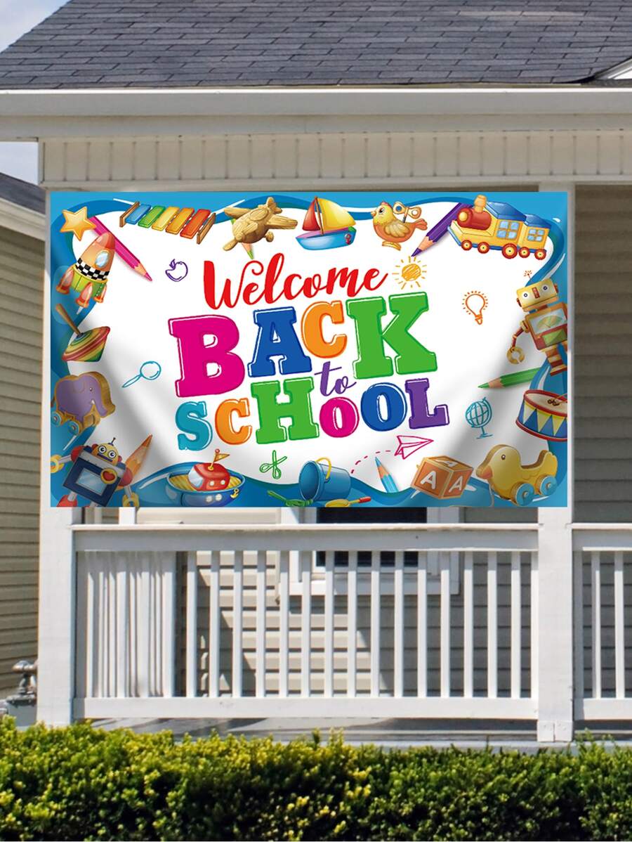 Welcome School Backdrop Banner First Day of School Backdrop Welcome ...
