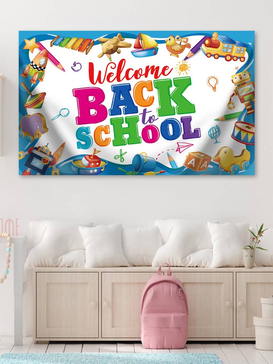Welcome School Backdrop Banner First Day of School Backdrop Welcome ...