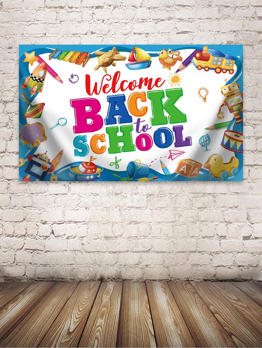 Welcome School Backdrop Banner First Day of School Backdrop Welcome ...