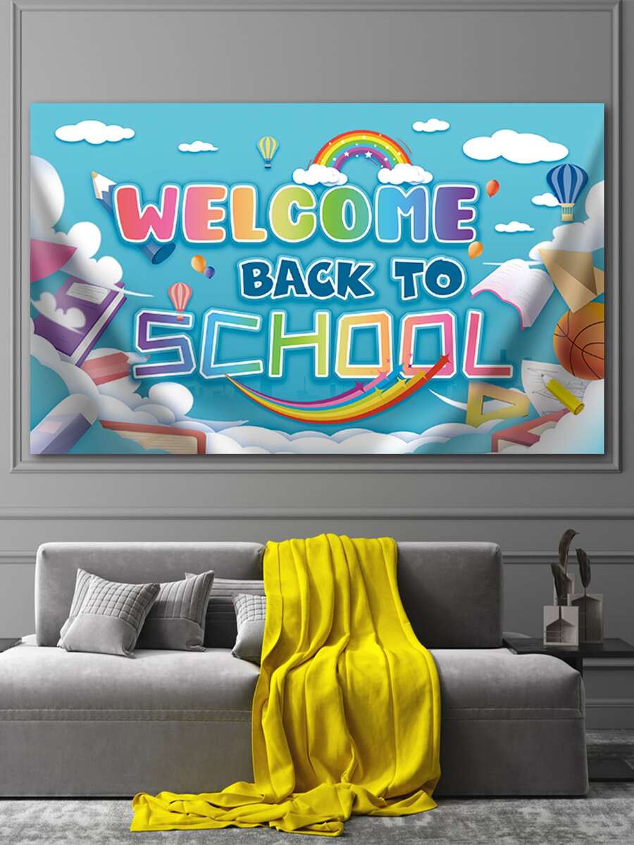 Welcome Back to School Backdrop First Day of School Photo Booth Props ...