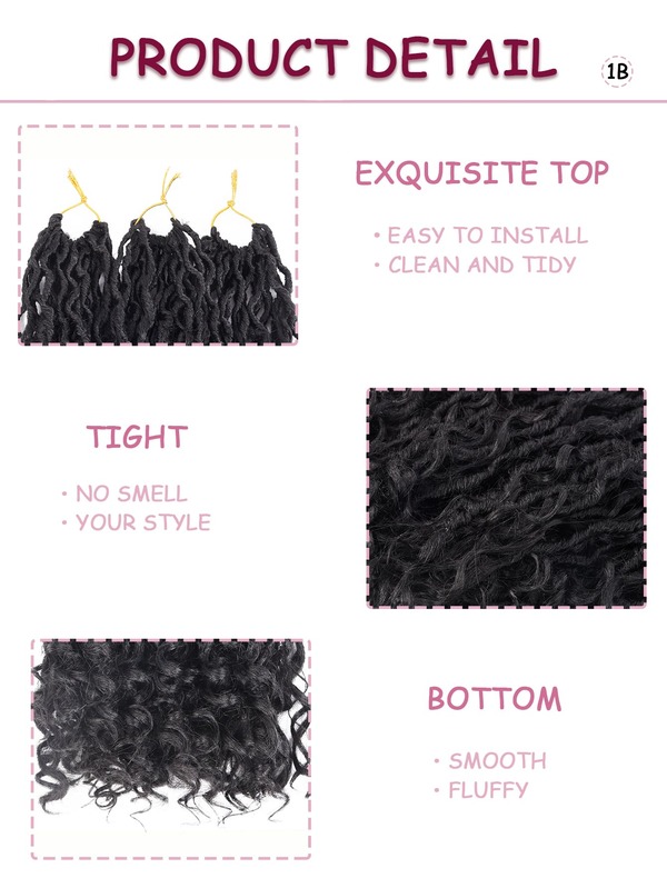 Soft Faux Locs Crochet Braids 8 Inch Goddess Locs Crochet Hair with ...