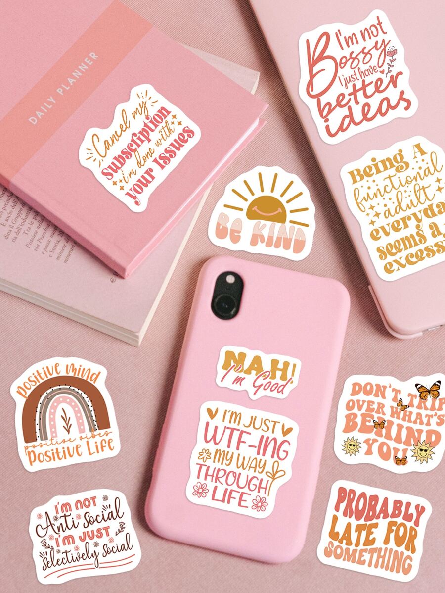 32 Pcs Boho Inspirational affirmations assorted stickers Sarcastic ...