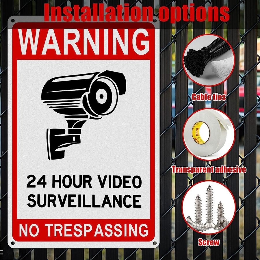 Warning Video Surveillance Sign, Warning Signs Video Surveillance ...