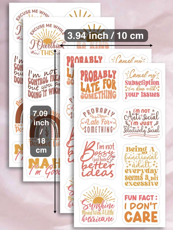 32 Pcs Boho Inspirational affirmations assorted stickers Sarcastic ...