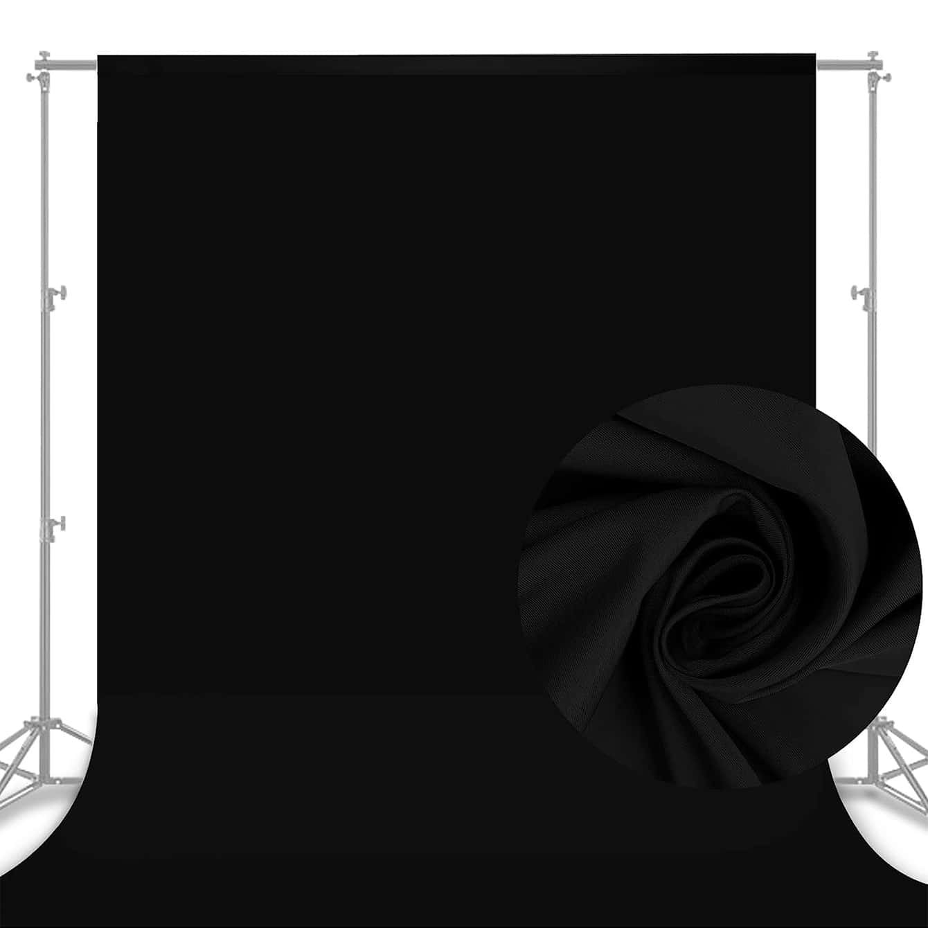 10 X 8 FT Black Backdrop Background For Photography, Chromakey High ...