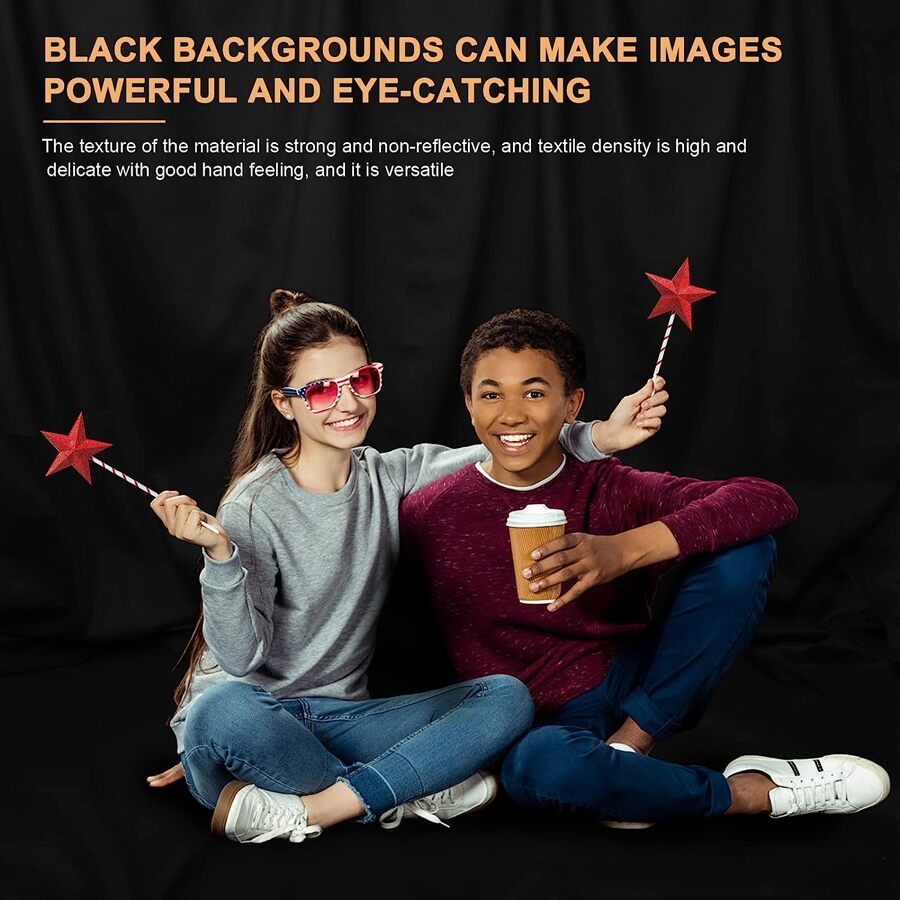 10 X 8 FT Black Backdrop Background For Photography, Chromakey High ...