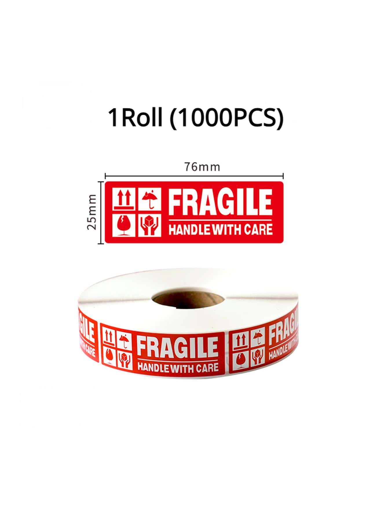 Fragile Label Stickers English Warning Label Paper FRAGILE Handle with ...