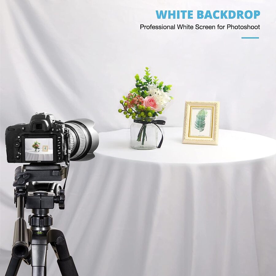 5x7 FT White Backdrop Background for Photography, High Density White ...