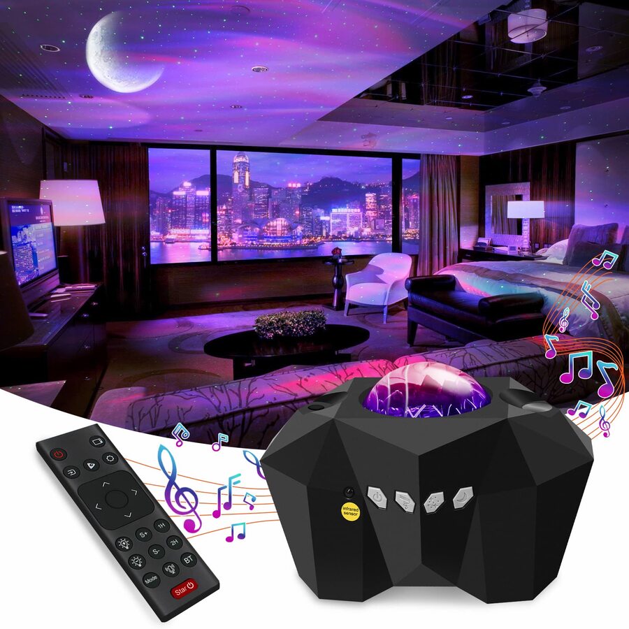 FORKODA Aurora Galaxy Projector Light, Star Projector with Music ...