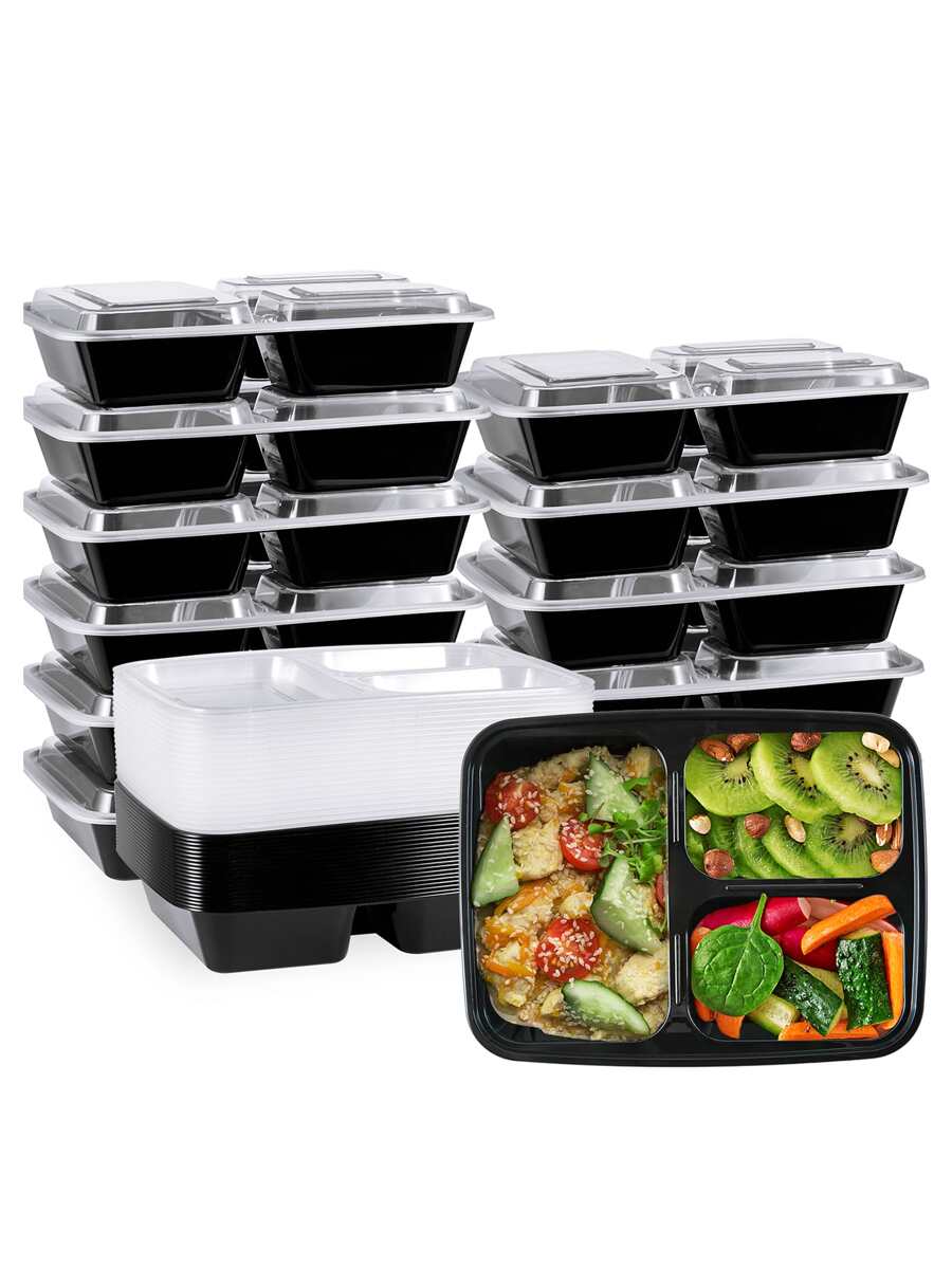 MUCHII [20 Pack] 32 oz Disposable Christmas Meal Prep Containers With ...