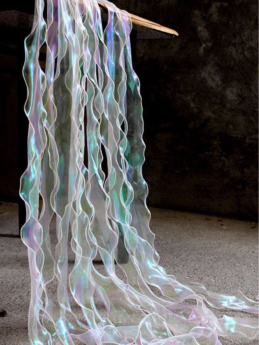 1pc, 3 Size Options (6cm), Mermaid Waves & Lotus Leaf Edge Iridescent ...
