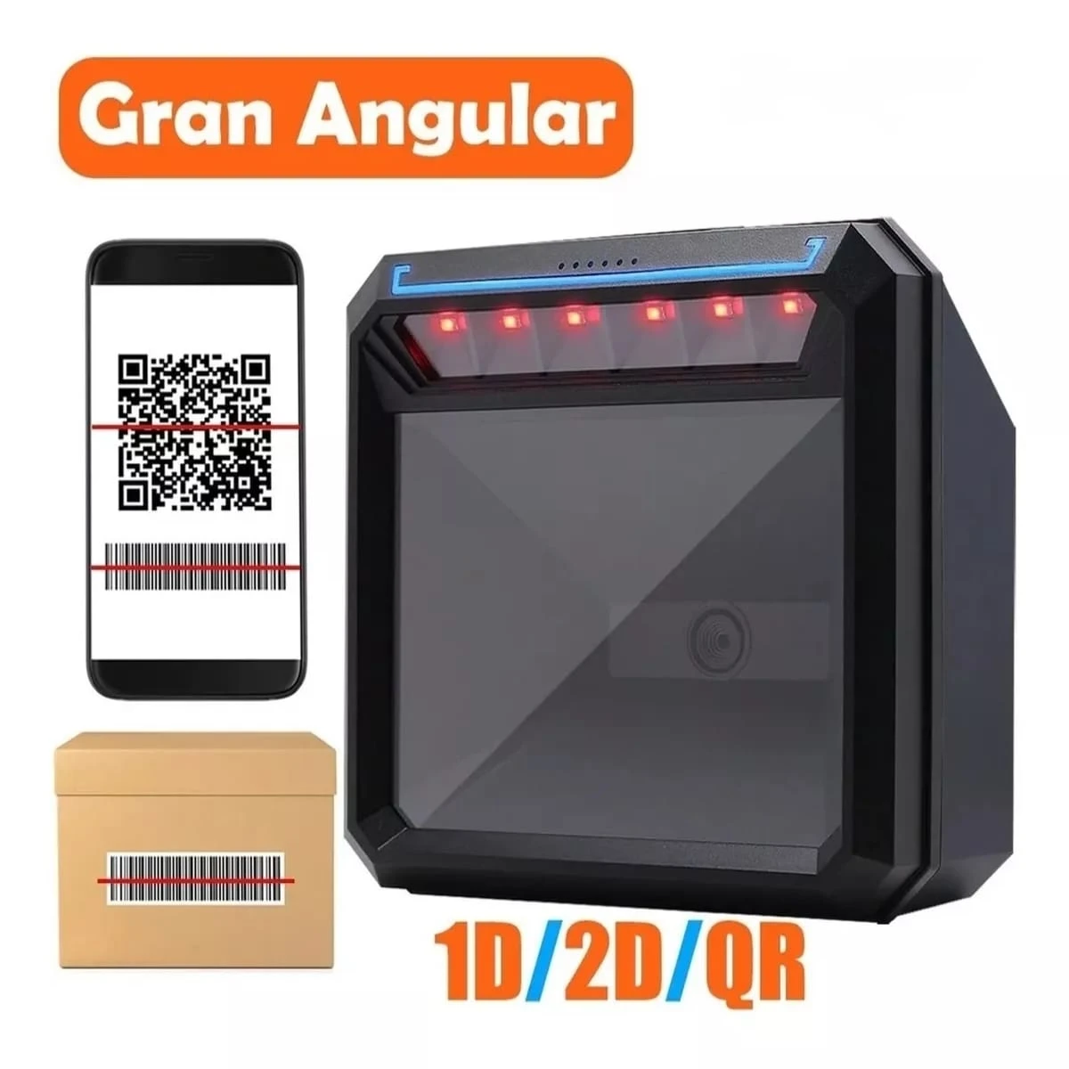 Lector Código Qr Barras Escáner Omnidireccional Escritorio | Mode de ...