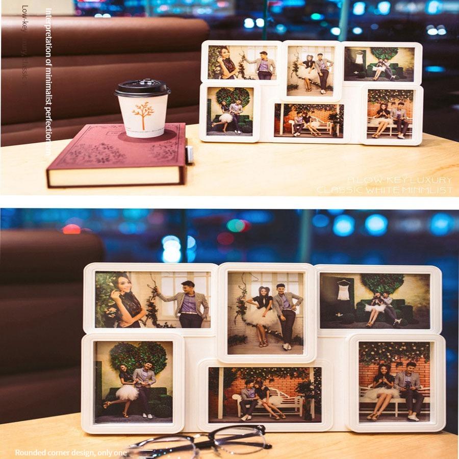 1pc 5 Inch Six Grid Collage Photo Frame Wall Hanging Creative Frame For ...