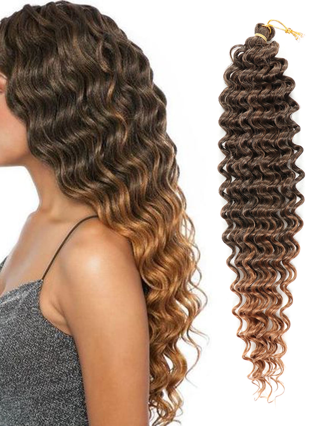 20 Inch Ocean Wave Crochet Hair Wave Deep Twist Braiding Hair Deep ...