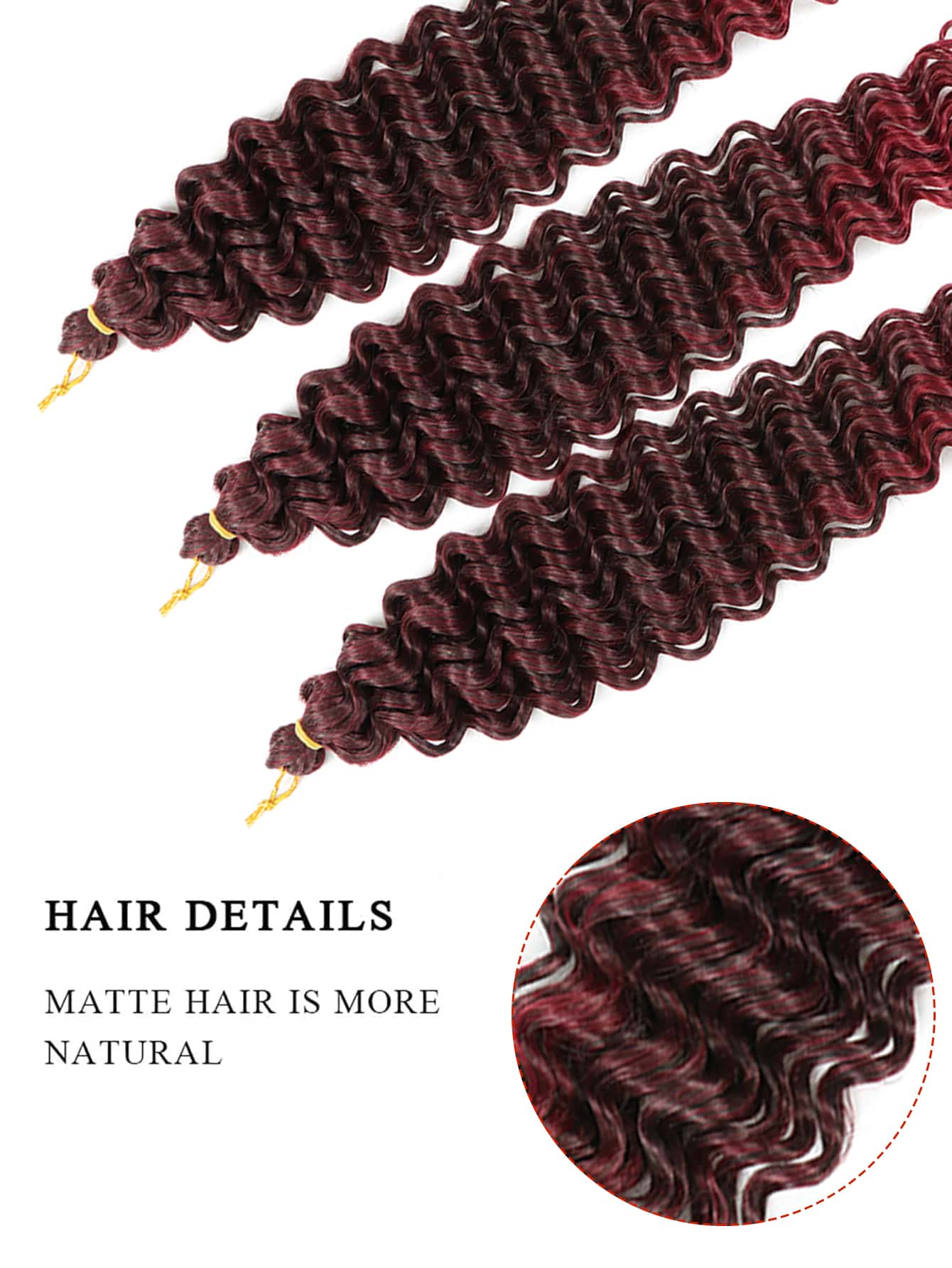20 Inch Ocean Wave Crochet Hair Wave Deep Twist Braiding Hair Deep ...