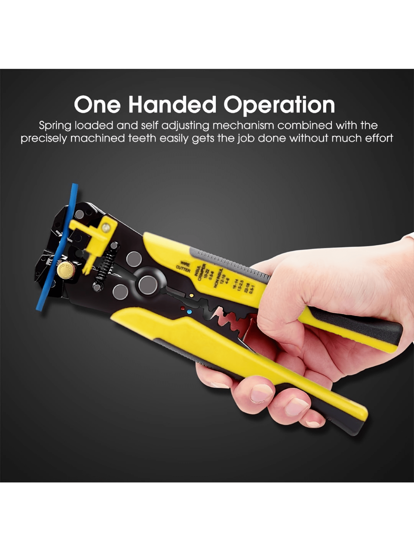 Automatic Self Adjusting Wire Stripper Tool, 10-24 AWG Wire Cutter for ...