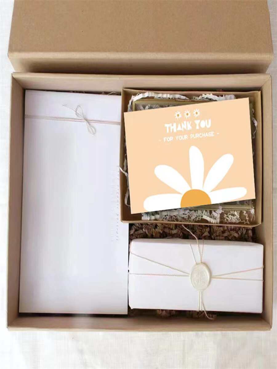 TYFYO 30pcs/pack Copperplate Paper Floral Thank You Cards For Gift ...