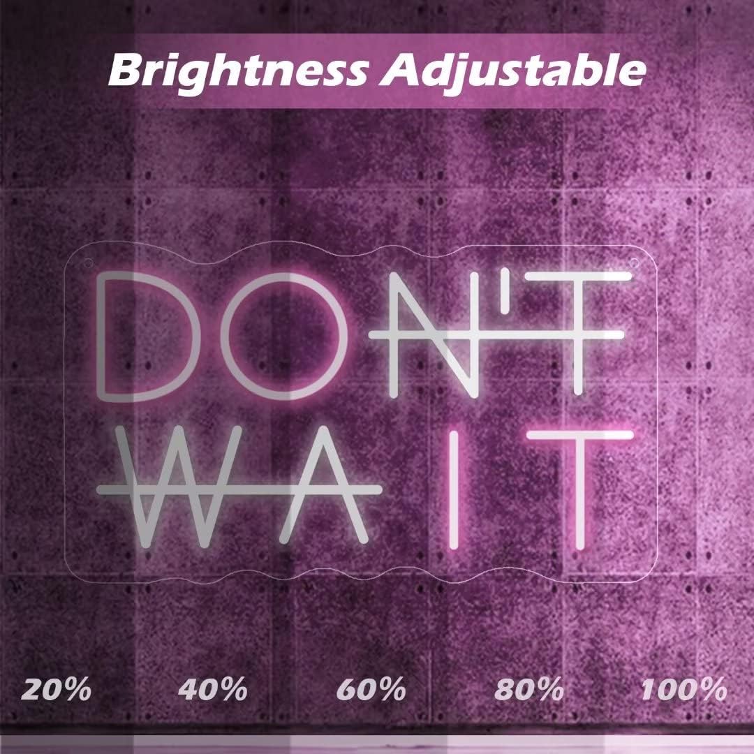 Don'T Wait / Do It LED Neon Sign Neon Light USB Power Switch Letter ...