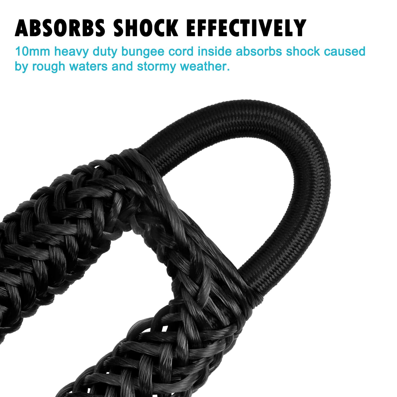 Bungee Dock Line, Jet Ski Dock Line with Double 316 Stainless Steel ...