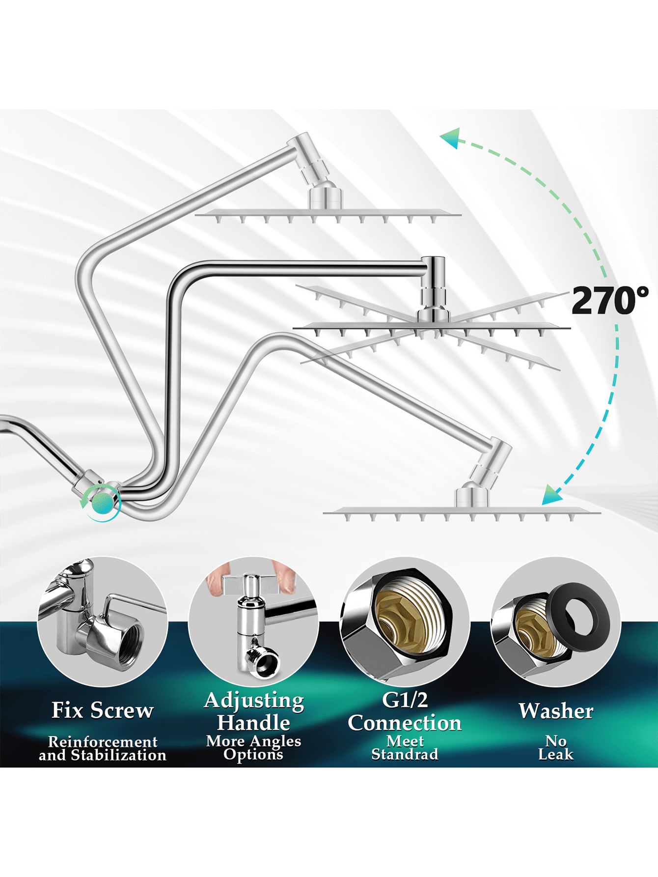 1pc 12 Inch Z-shaped Extension Arm, Metal Height/angle Adjustable ...