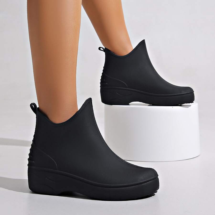 Women Minimalist Slip On Rain Boots, PVC Fashion Boots | SHEIN USA