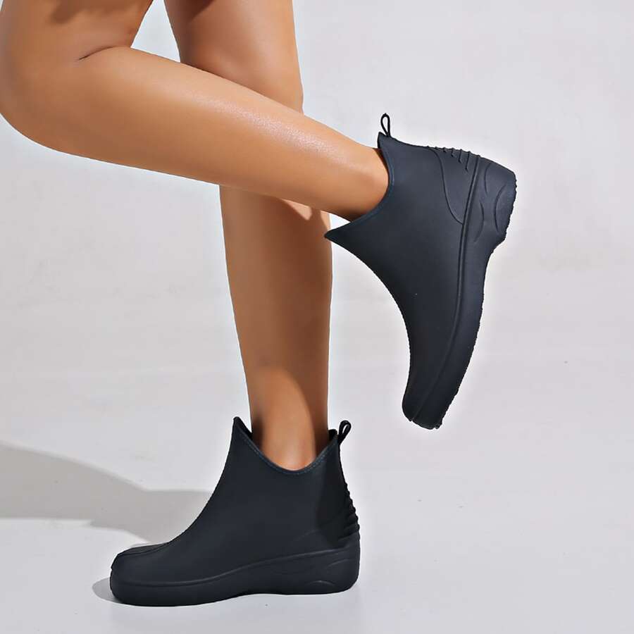 Women Minimalist Slip On Rain Boots, PVC Fashion Boots | SHEIN USA