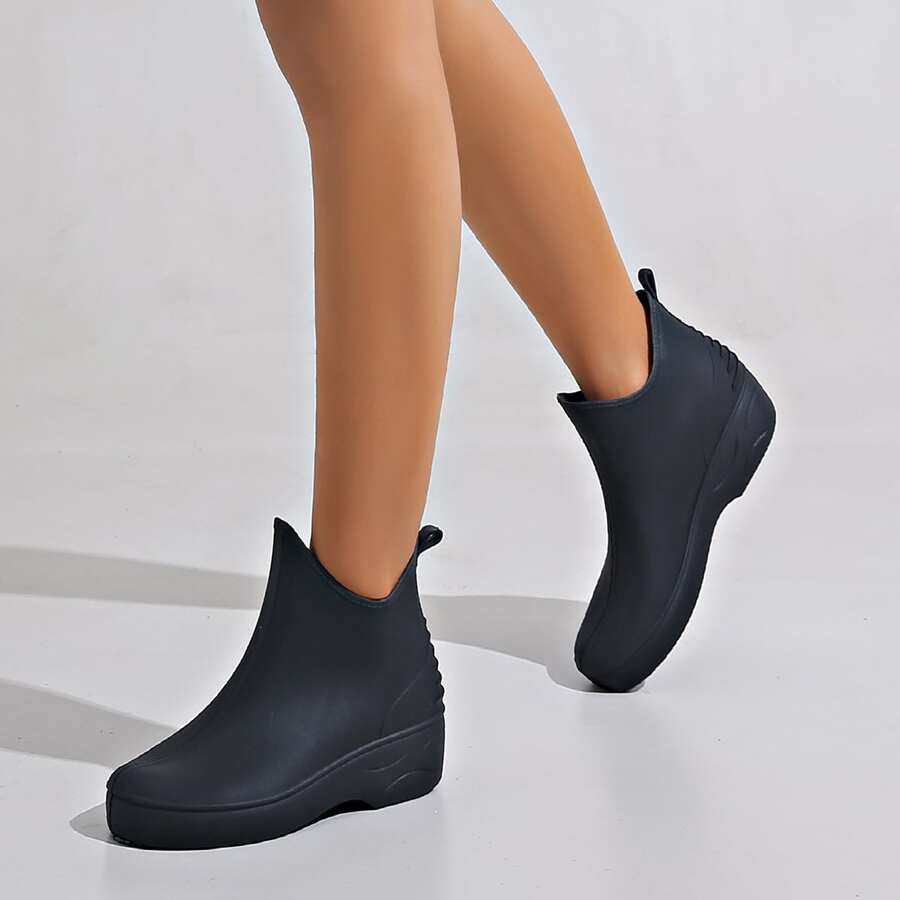 Women Minimalist Slip On Rain Boots, PVC Fashion Boots | SHEIN USA