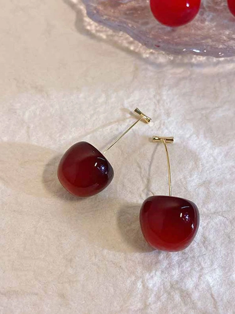 Cherry earrings shein store