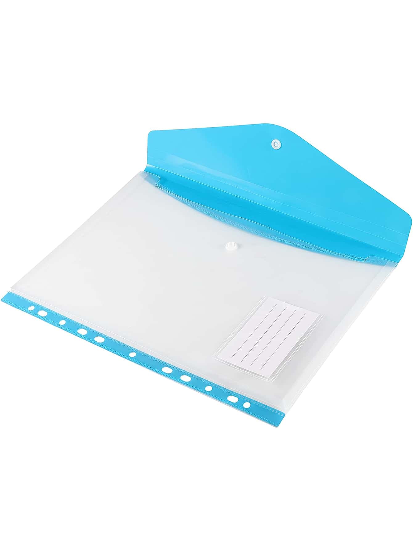 6pcs/12pcs A4 Plastic 6-Color 11-Hole Document Sleeves With Labels And ...