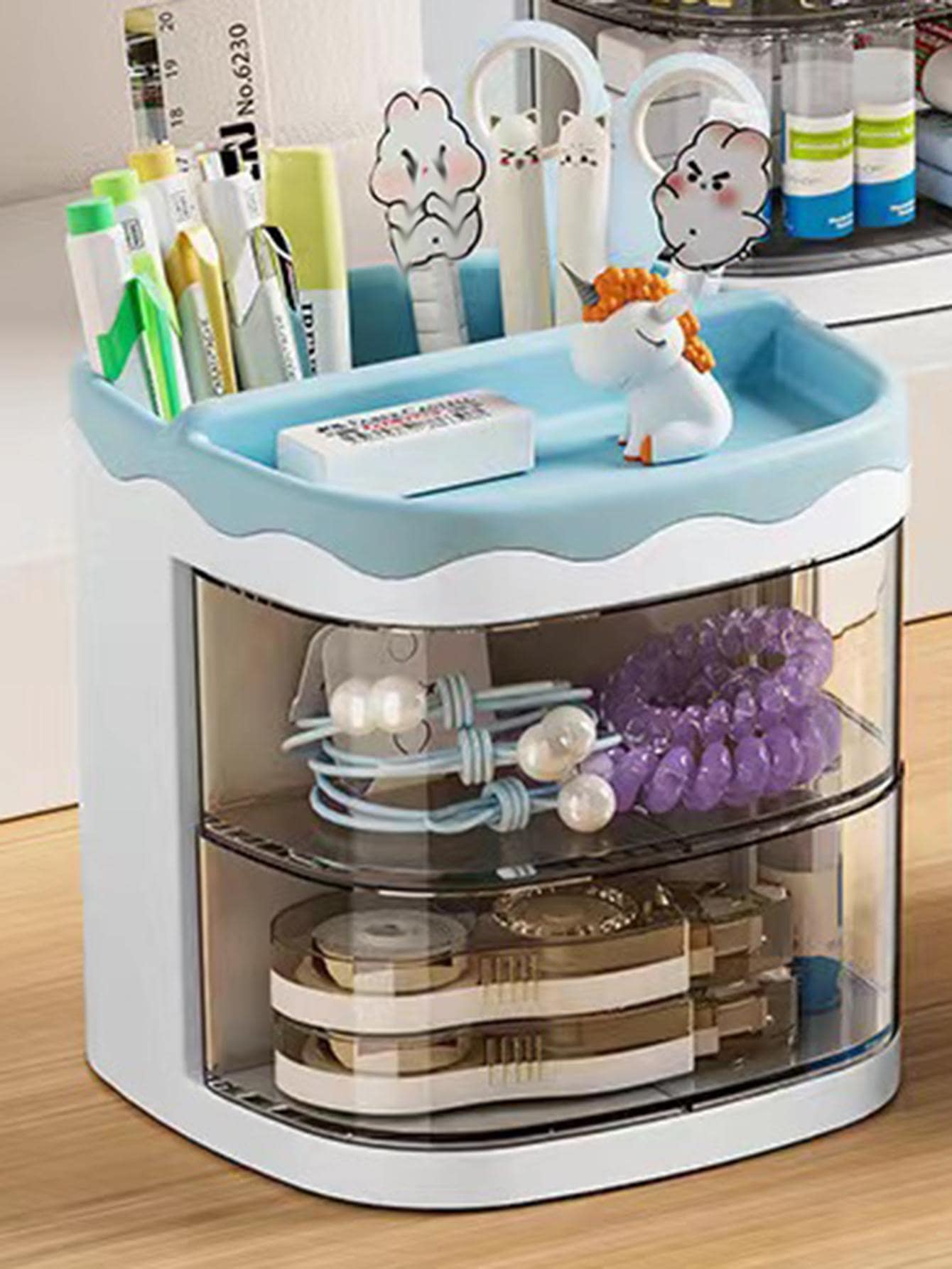 1pc Creative Cartoon Multi Drawer Pen Holder Student Cute Multi ...