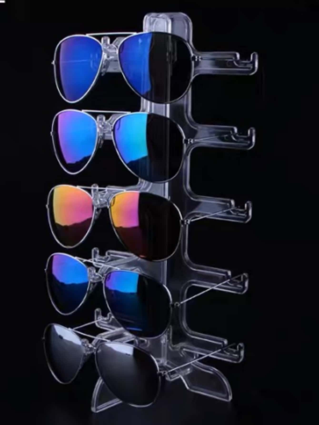 1set Sunglasses & Eyeglasses & Transparent Acrylic Glasses Display ...