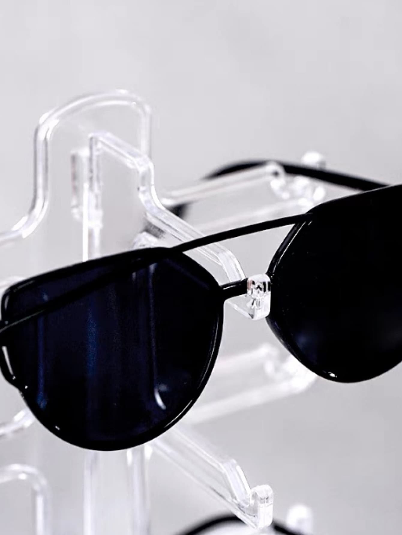 1set Sunglasses & Eyeglasses & Transparent Acrylic Glasses Display ...