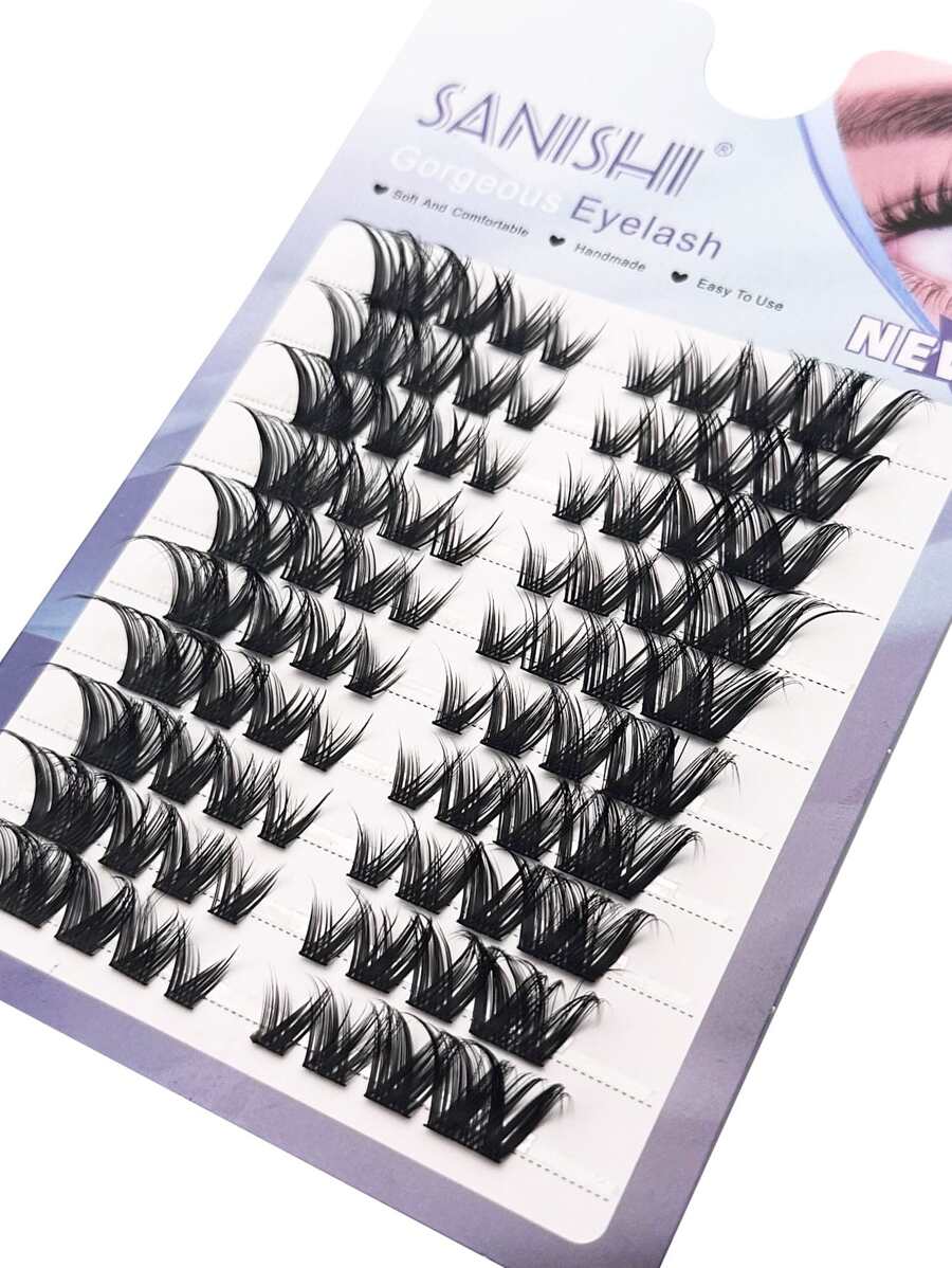 Kit de pestañas de injerto natural Diy Cat Eye, rizo D, pestañas ...