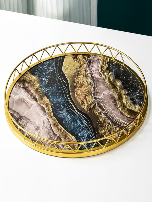Round Golden Tray | SHEIN USA