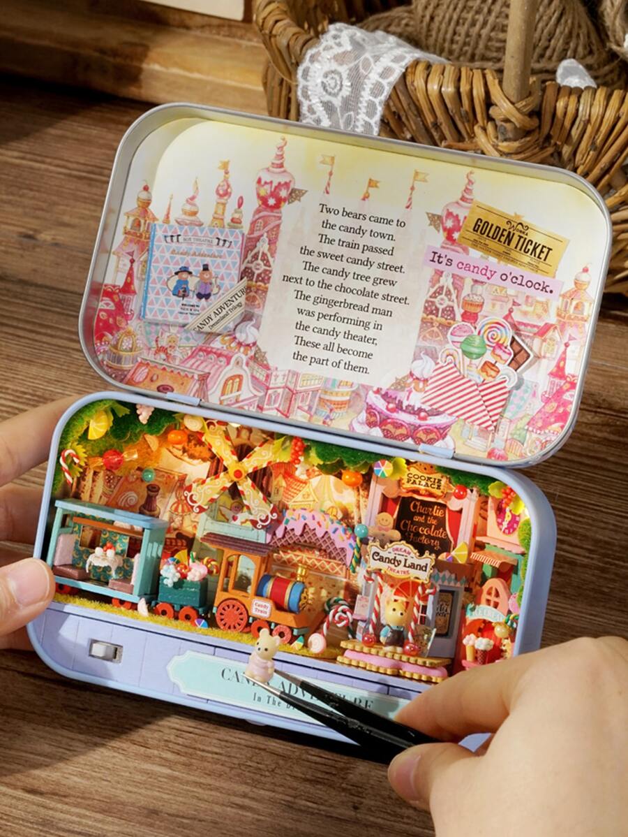 1set Wood DIY Houses, Cute Cartoon Car & Letter Graphic DIY Assembly ...