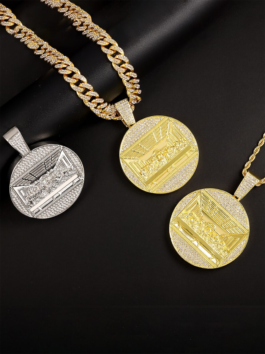 The Last Supper Chain Pendant Necklace, Ice-wrinkled, 13mm Miami ...