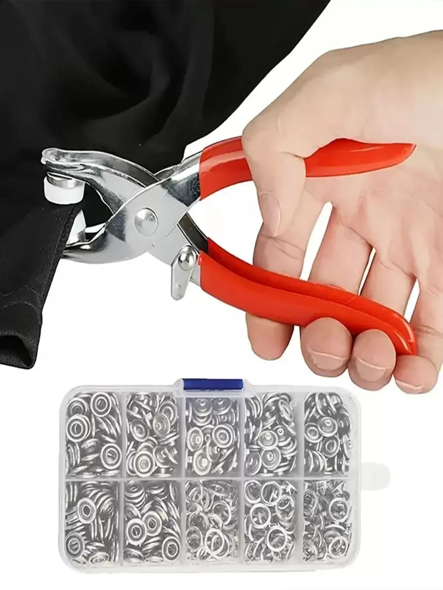 50/100pcs Metal Snaps Buttons With Fastener Pliers Press Tool Kit ...
