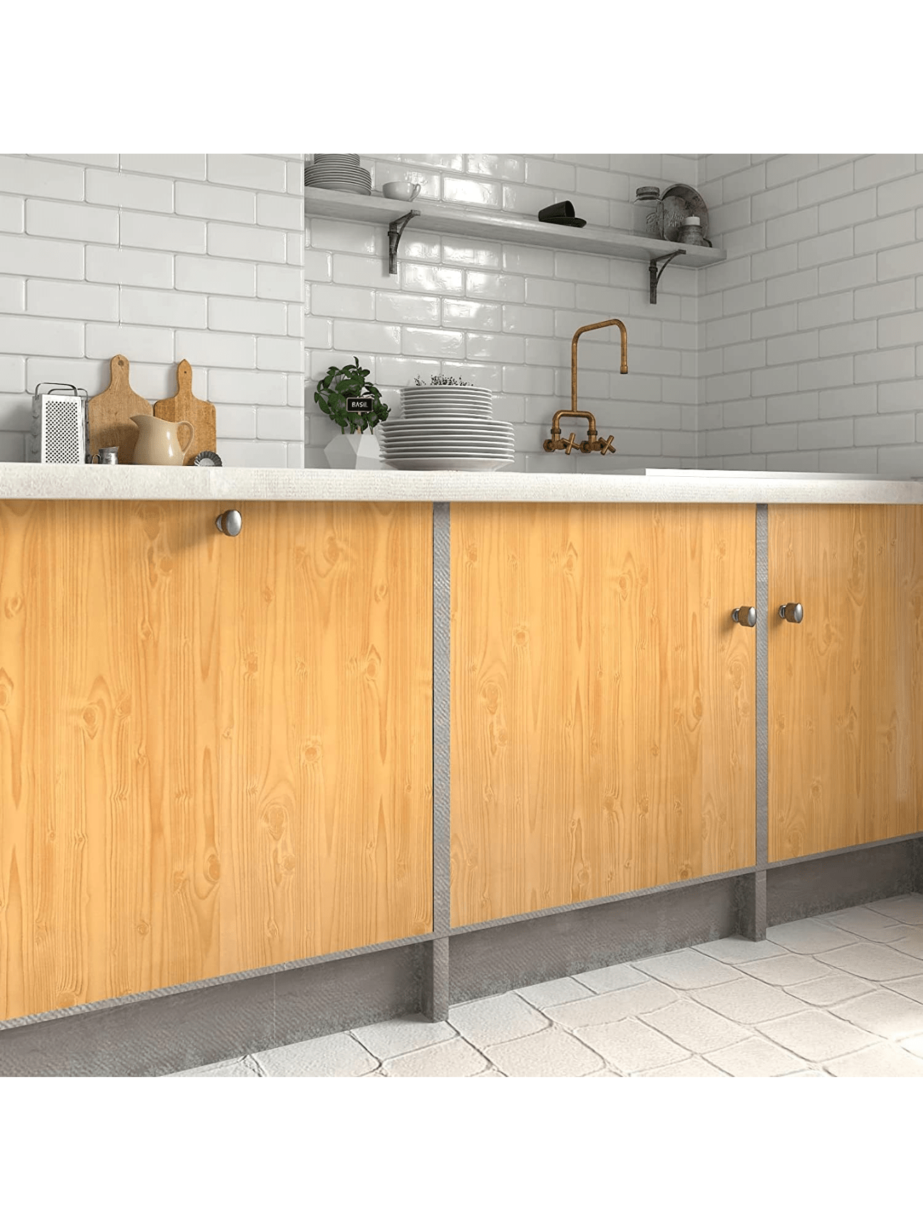 Cherry Wood Grain Peel and Stick Wallpaper Self-Adhesive Removable ...